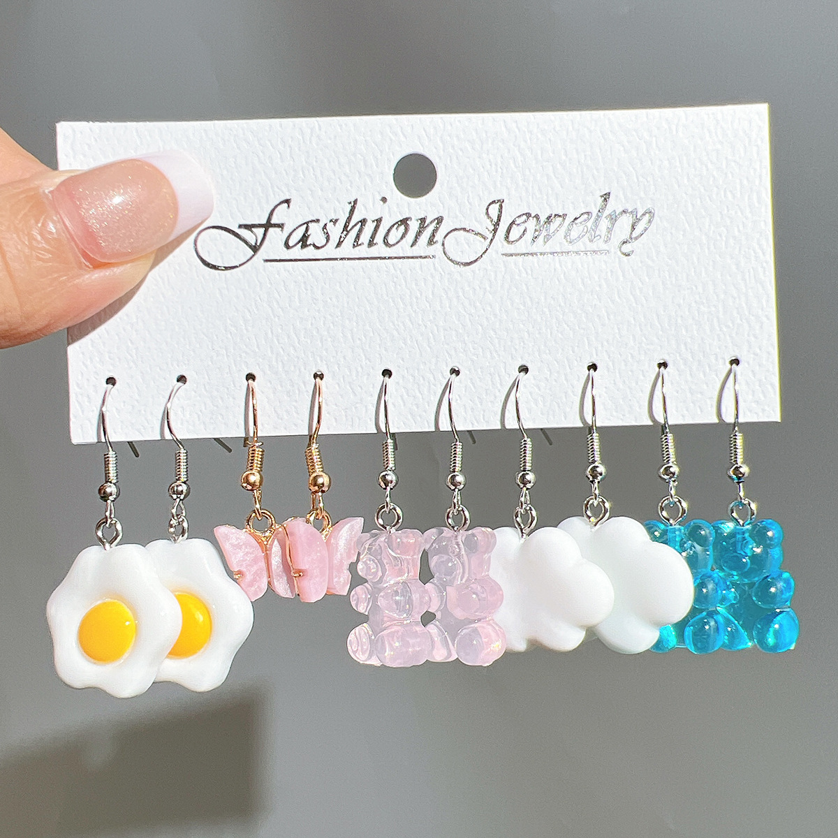 Cute Acrylic Resin Cartoon Earring Set Kawaii Quirky Earrings – Pebbles ...